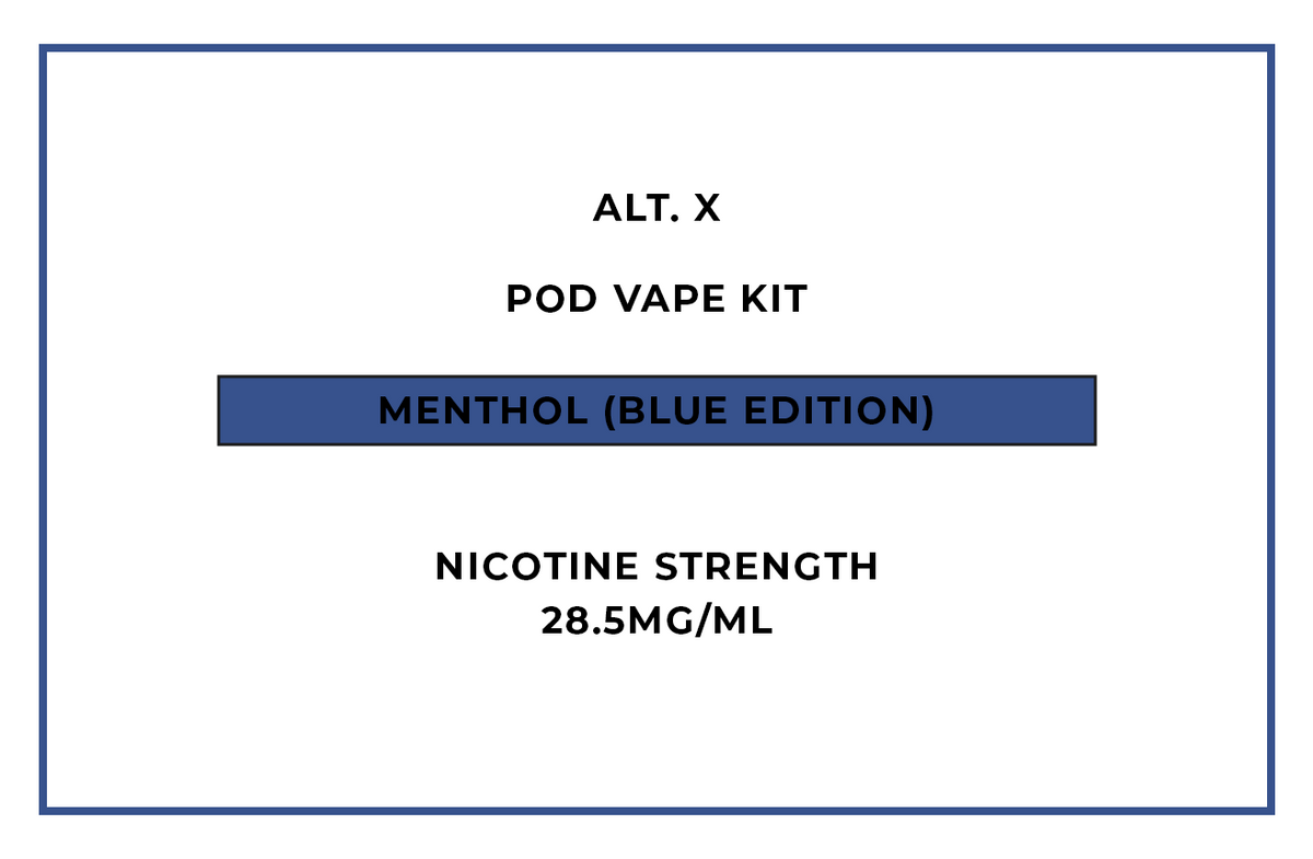 Buy alt. X Pod Vape Kit - Menthol (Blue Edition) – VAPELAB